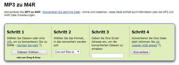 MP3 to M4R Converter: MP3 in M4R umwandeln